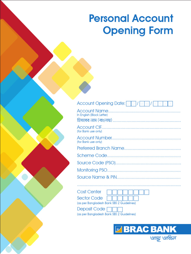 Personal Account Opening Form | PDF