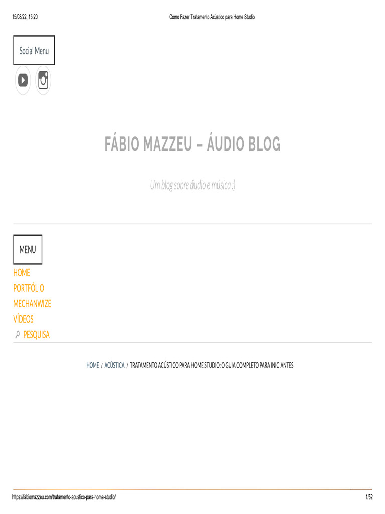Como Fazer Tratamento Acústico Para Home Studio Pdf