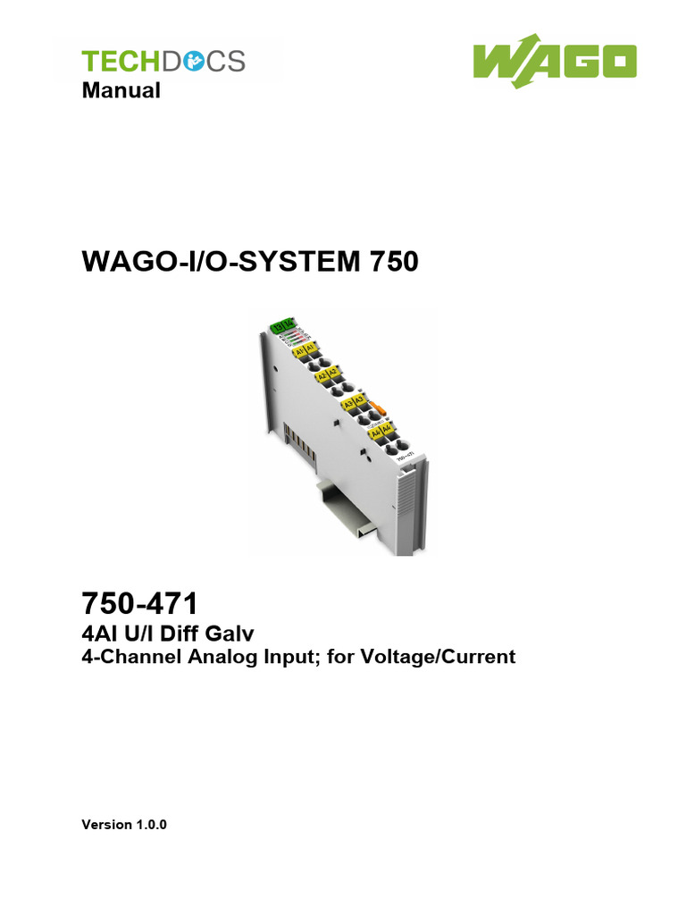 Wago-I/O-System 750: Manual | PDF | Electromagnetic Compatibility | Tort