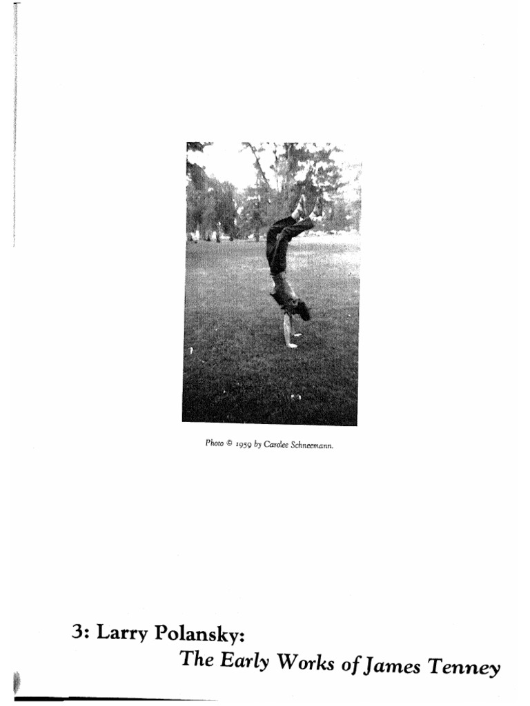 Polansky Larry - The Early Works of James Tenney (1983) | PDF