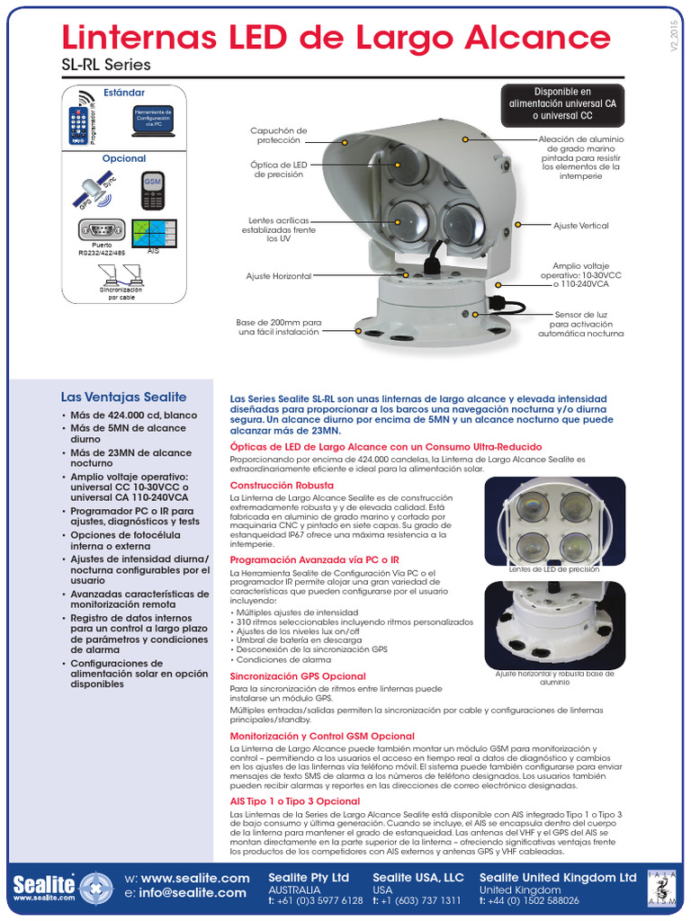 Linternas LED SL-RL de Alto Alcance | PDF | Diodo emisor de luz ...