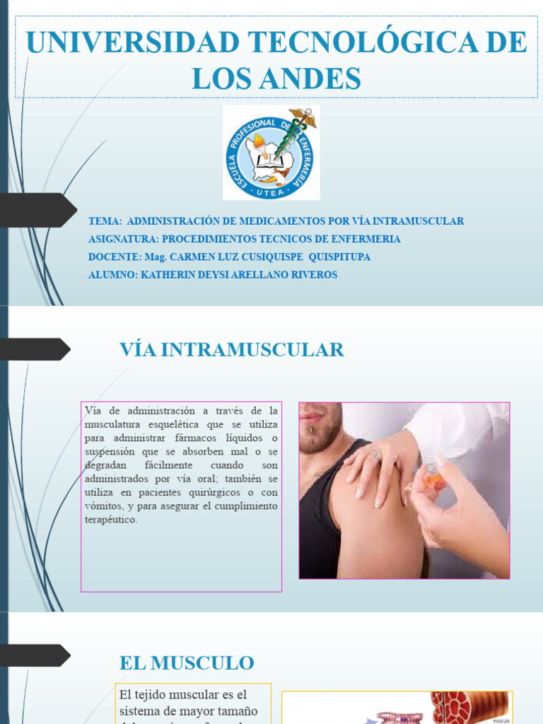 Administración Intramuscular de Medicamentos | PDF | Inyección ...
