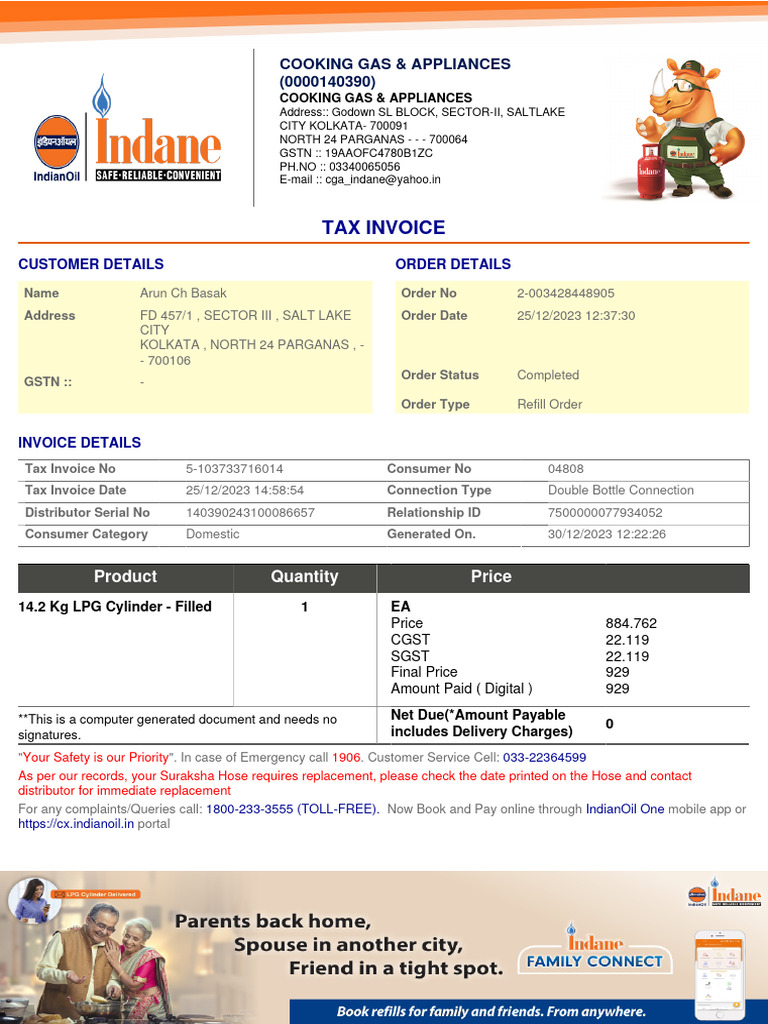 Invoice | PDF | Liquefied Petroleum Gas | Invoice