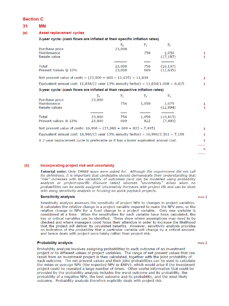 Mock 2 Sec C Answers | PDF