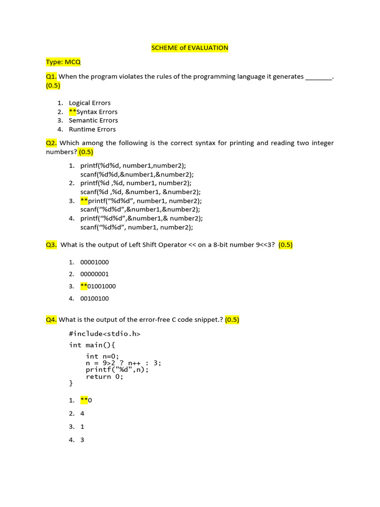 PSUC Sessional-1 Oct 22 Scheme of Evaluation | PDF | Computer Science ... PSUC Sessional-1 Oct 22 Scheme of Evaluation | PDF | Computer Science ...