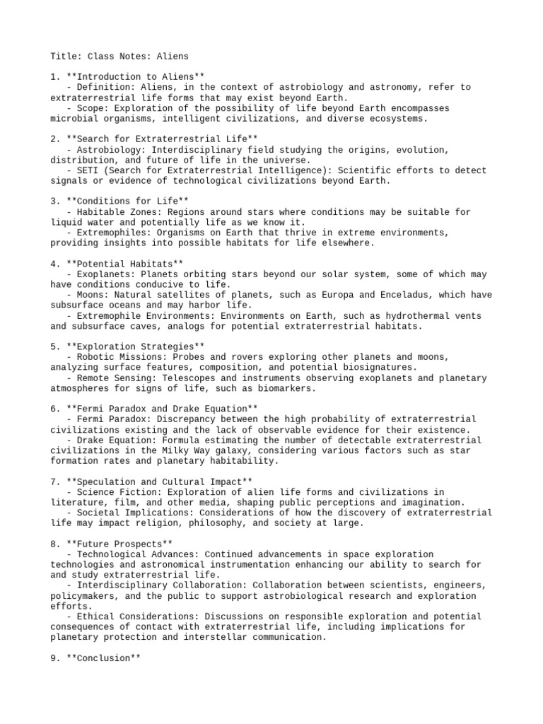 Aliens | PDF | Extraterrestrial Life | Astrobiology
