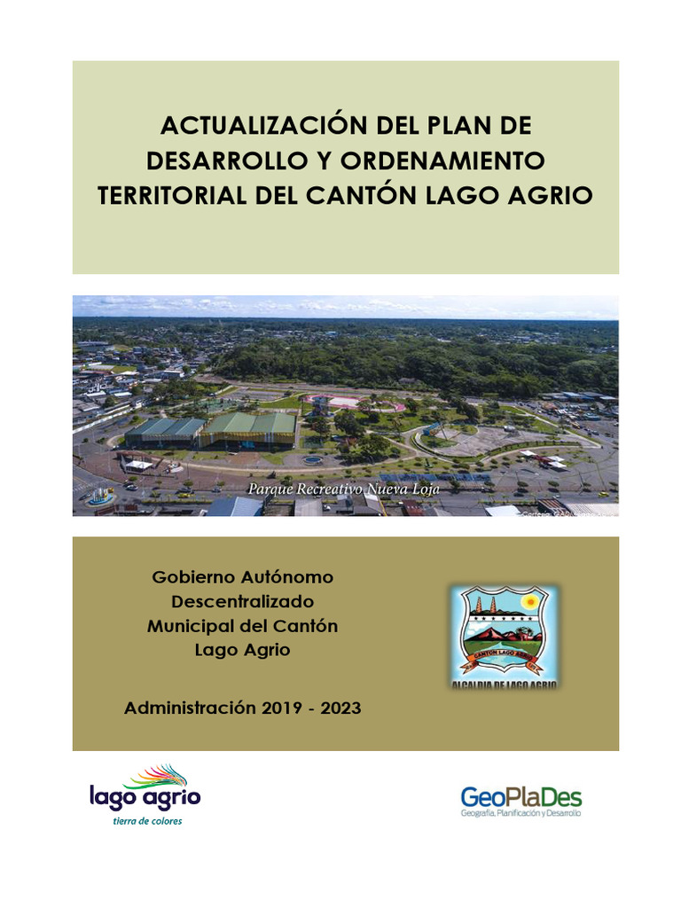 Pdot Lago Agrio Final 2019 2023 | PDF | Ciencias de la Tierra