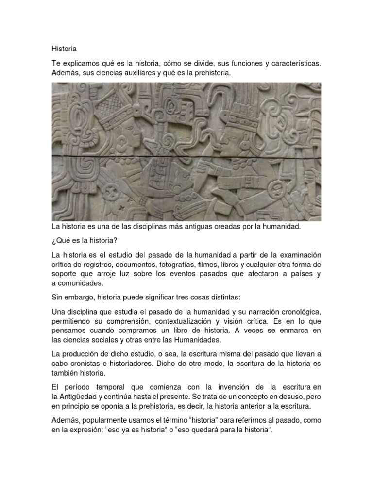 Conceptos y funciones de la historia | PDF | Historiador | Conocimiento