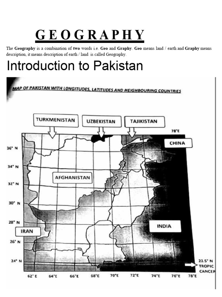 O Notes Location and Importance of Pakistan | PDF | Pakistan | Afghanistan