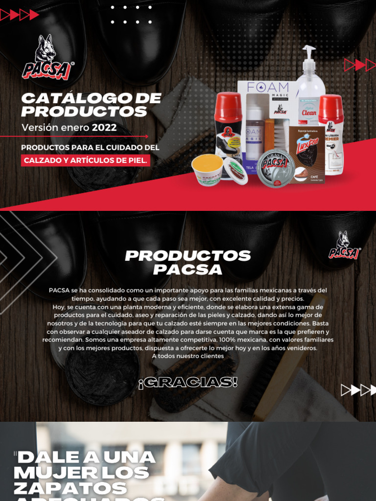Catálogo PACSA: Cuidado del Calzado | PDF | Ciudad de México | Zapato