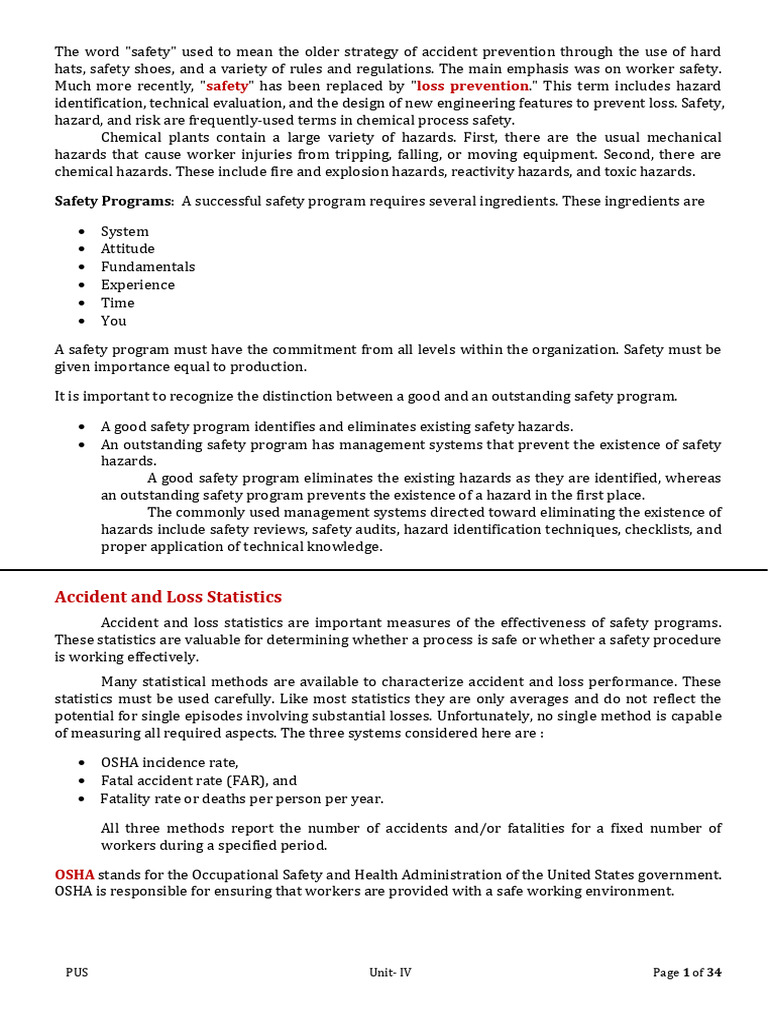PUS Unit IV Safety and Toxicology | PDF | Personal Protective Equipment ...