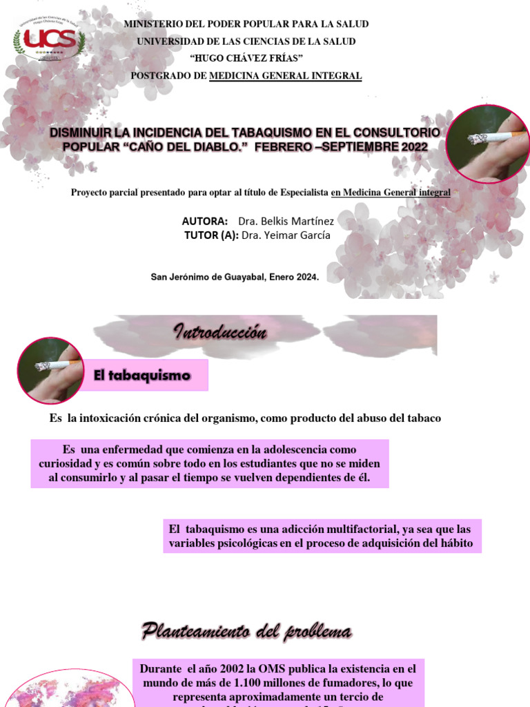 Tesis Formativa Sobre Algún Tema de Medicina | PDF | Tabaco