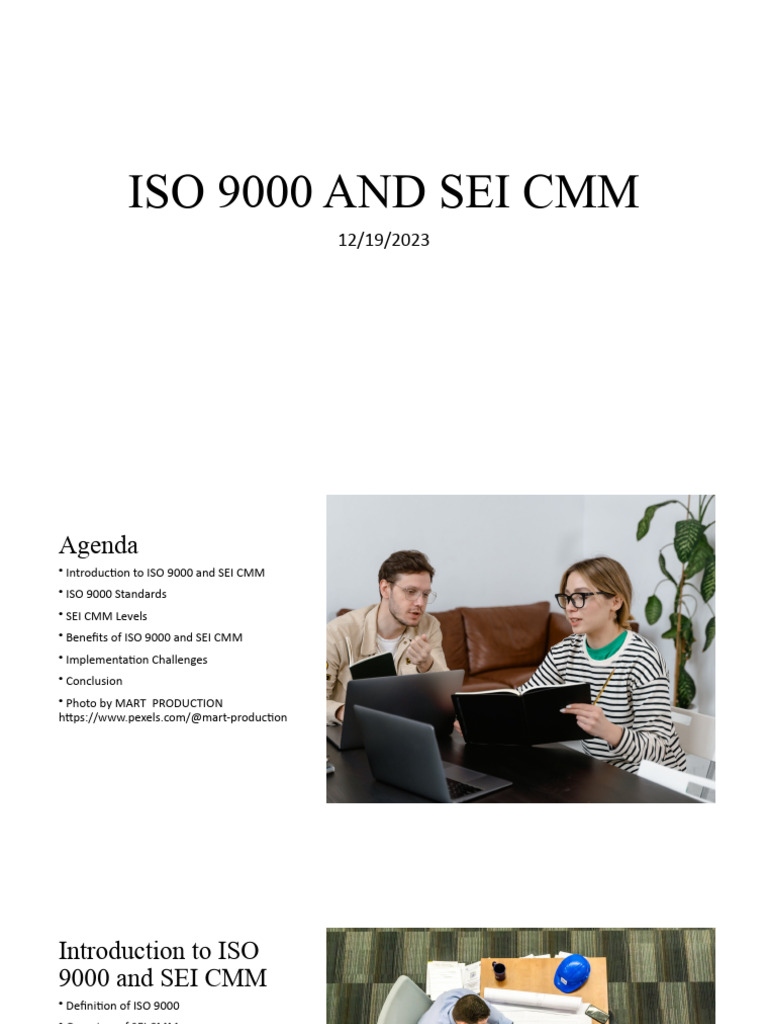 Iso 9000 and Sei CMM | PDF | Iso 9000 | Quality Management