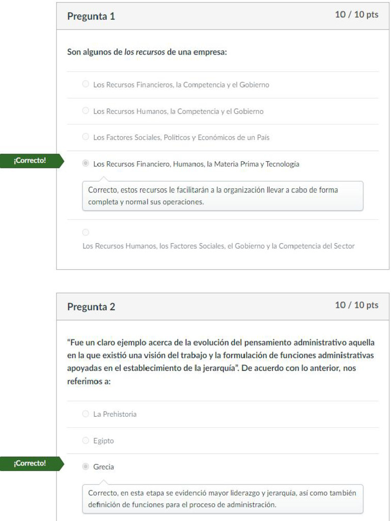 Examen Administracion de Empresa M1 - E1 | PDF