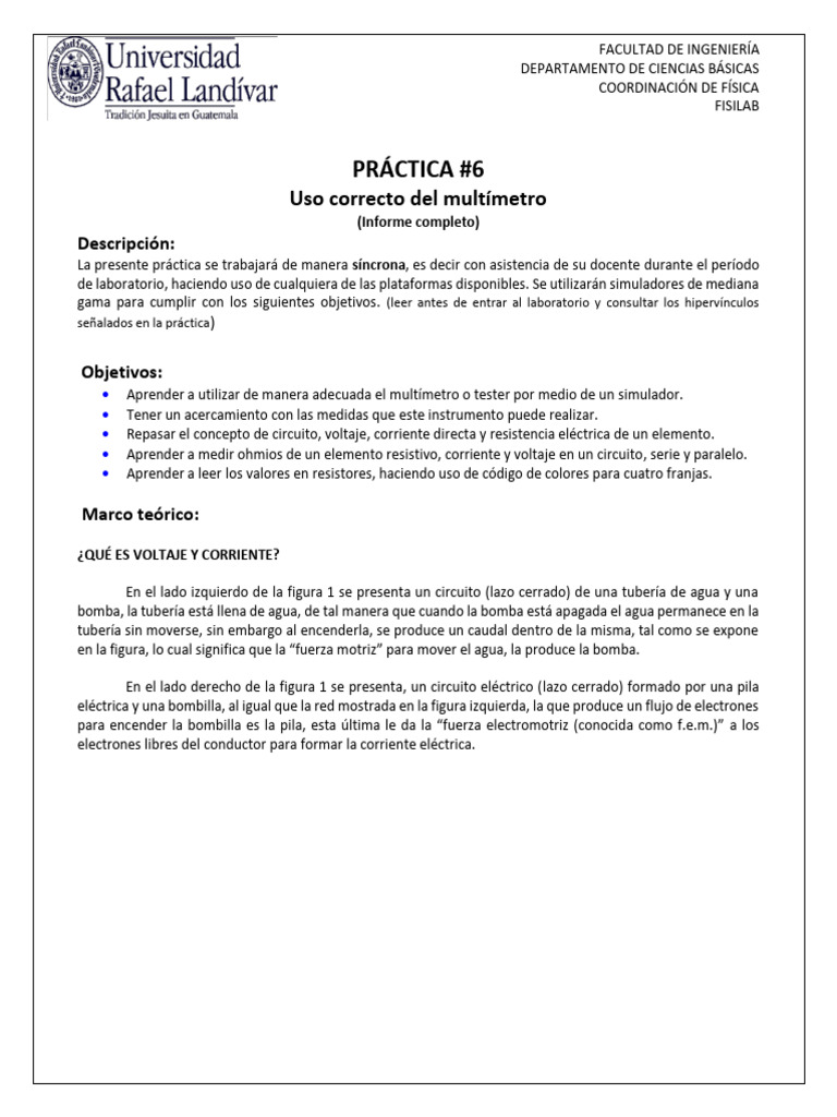 Práctica 6 Análisis de Circuitos 2C - 2023 | PDF | Corriente eléctrica ...