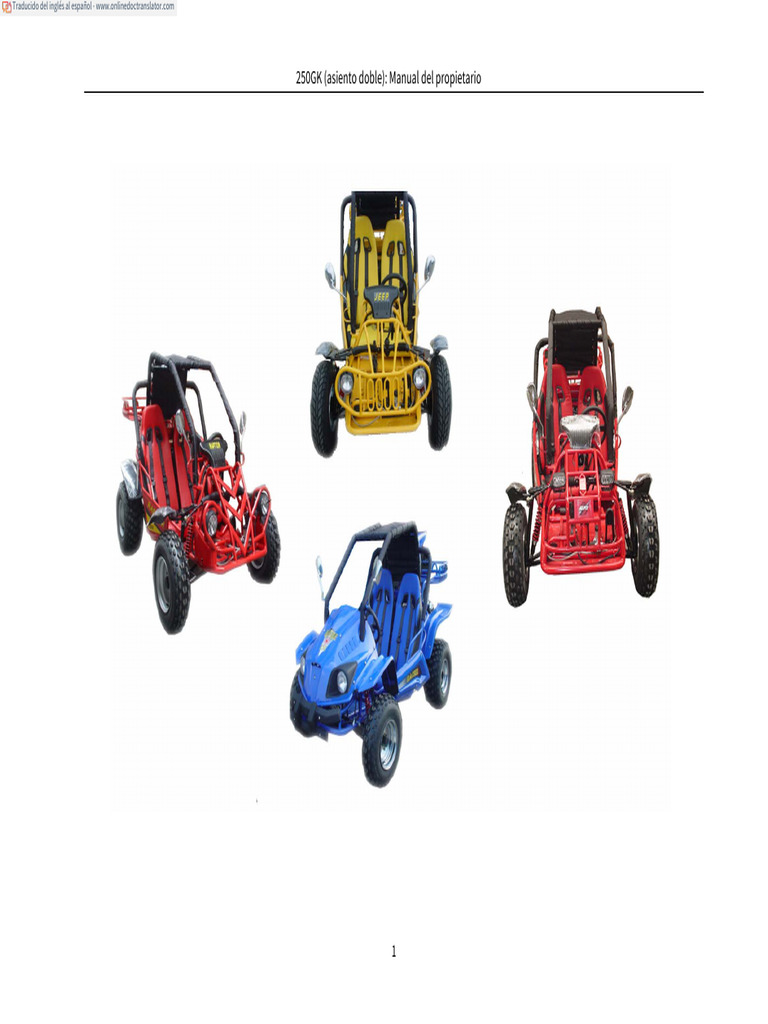 Kinroad 250 Español | PDF | Casco | Transmisión manual