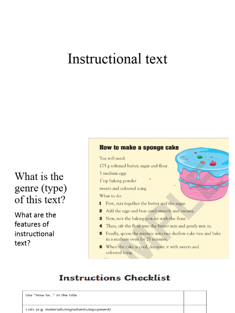 Instructional Text | PDF