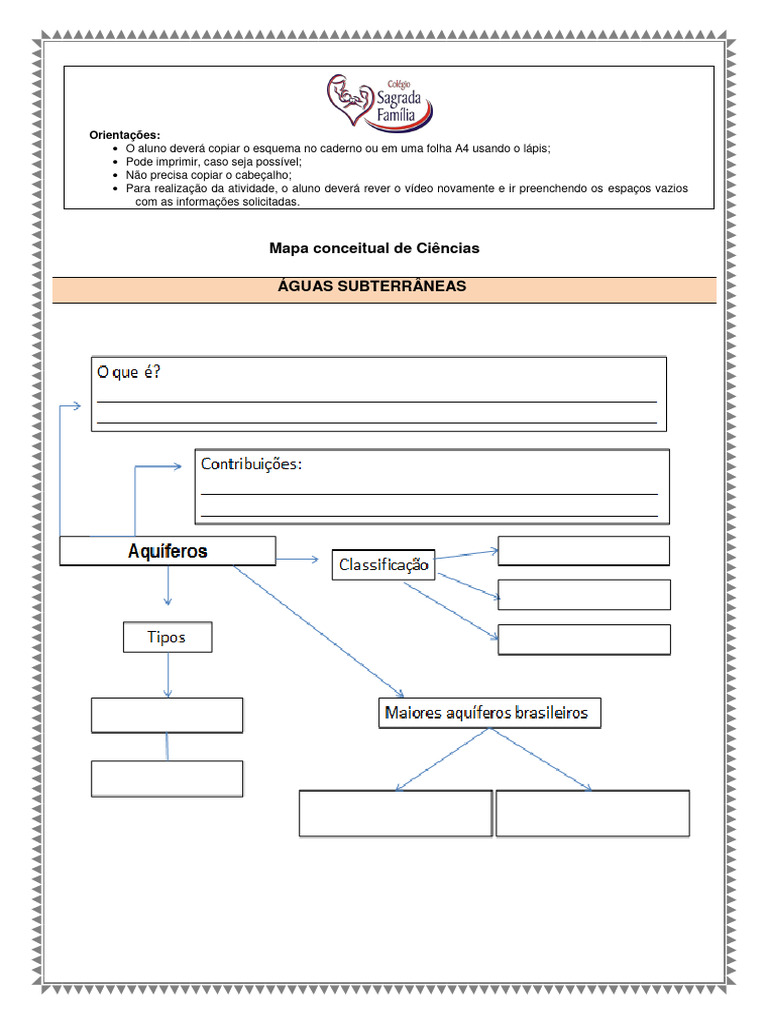 5º Ano MAPA CONCEITUAL - Atividade de Ciências | PDF