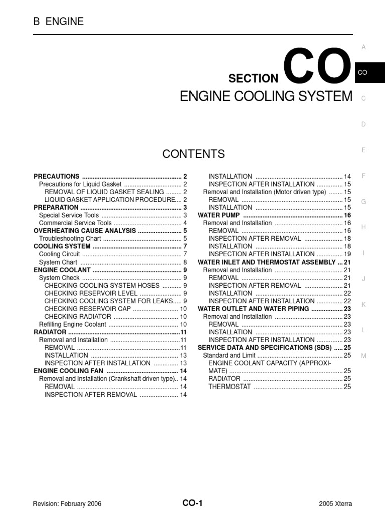 Engine Cooling System: Section | PDF | Radiator | Tools