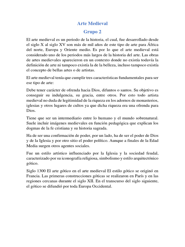 Arte Medieval | PDF