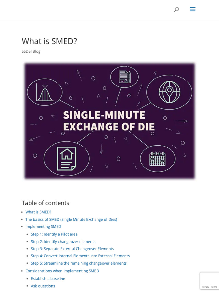 What Is SMED | Download Free PDF | Six Sigma | Systems Science