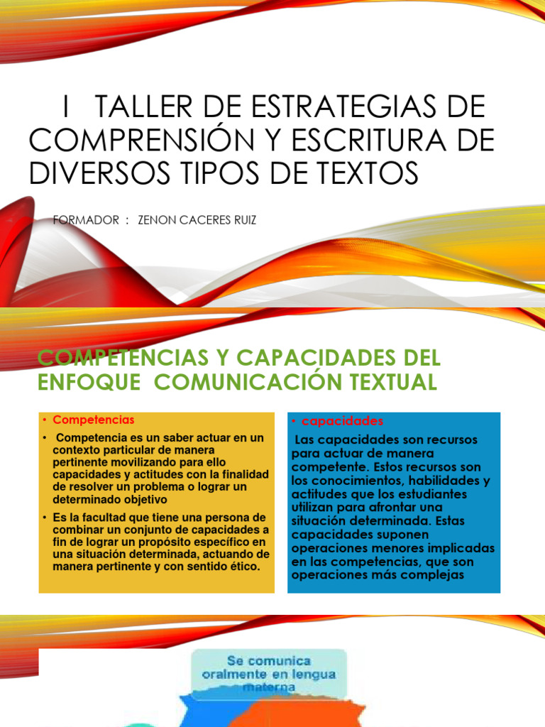 I Taller de Estrategias de Comprension Y1 | PDF | Información ...