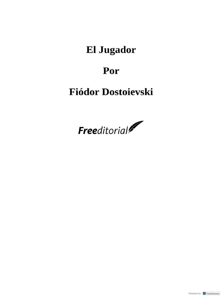 Fiodor Dostoyevski El Jugador | PDF
