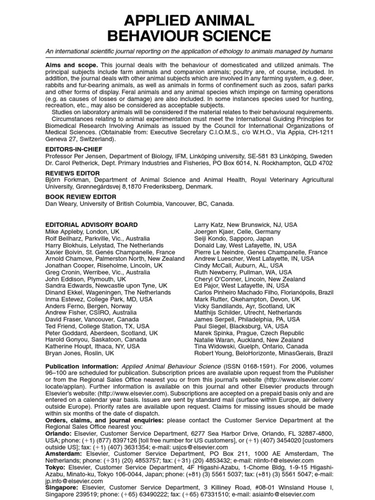 An International Scientific Journal Reporting On The Application of ...