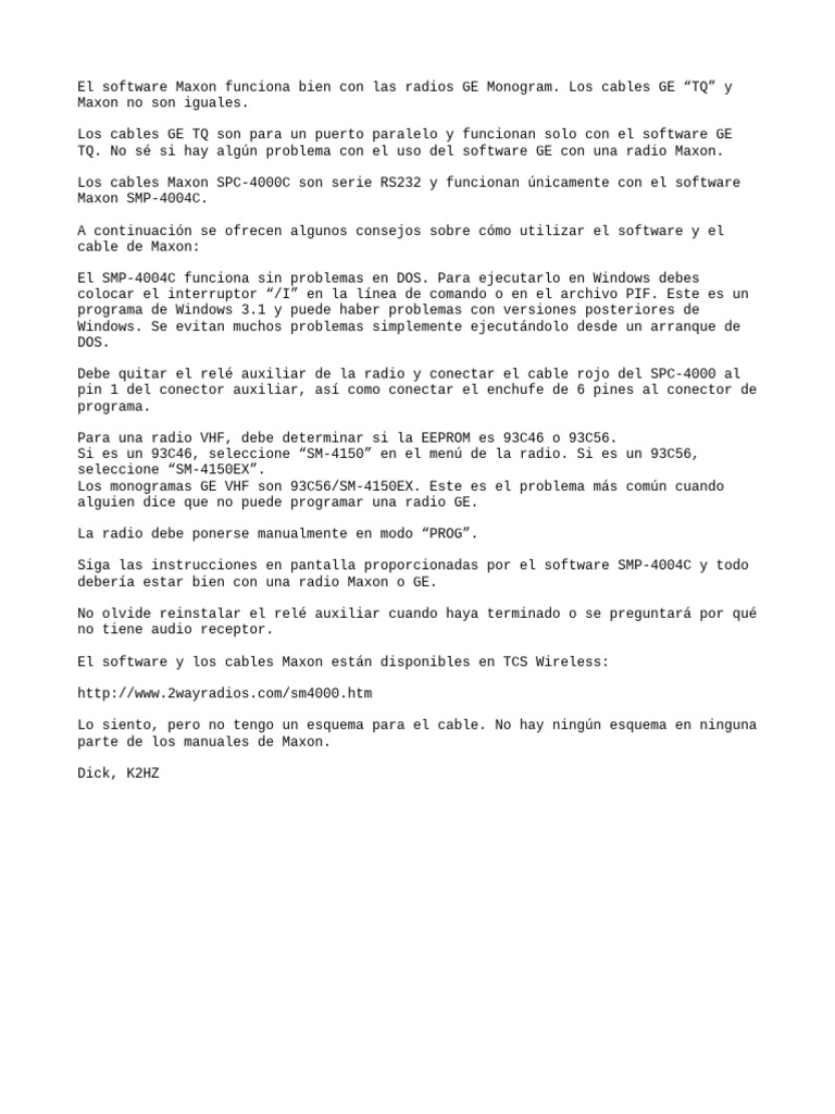 Informacion Maxon PM150 | PDF