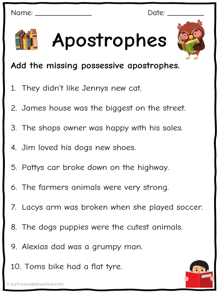 Possessive Apostrophe Practice | PDF