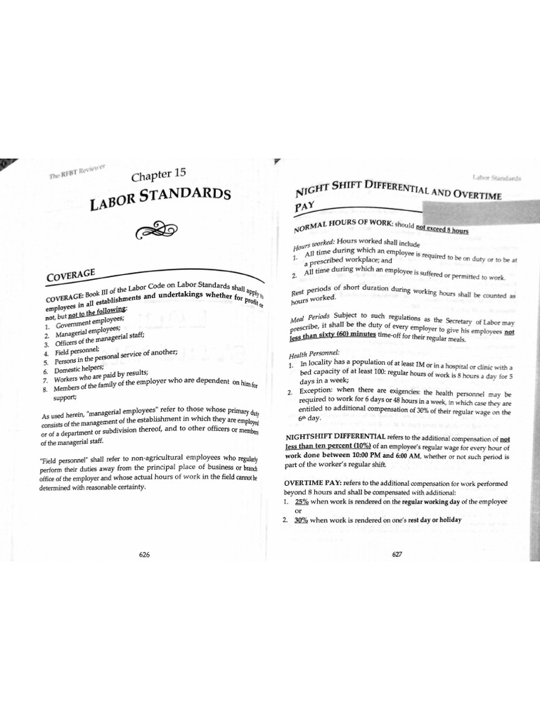 Labor Standards Soriano | PDF