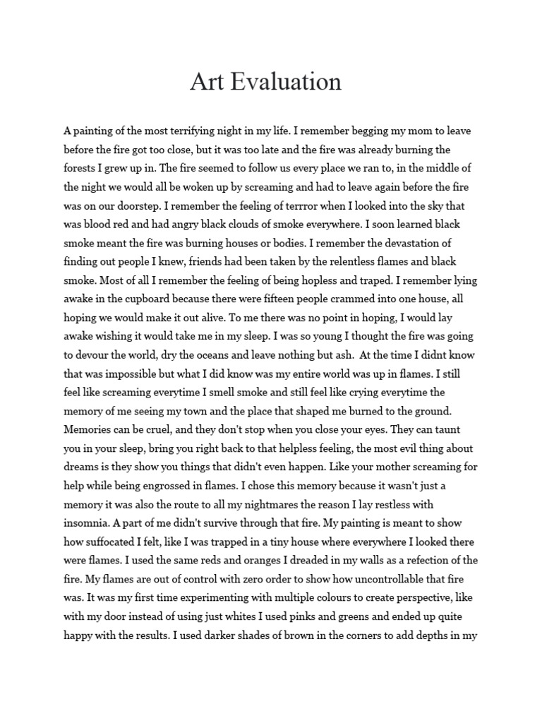 Art Evaluation (1) | PDF