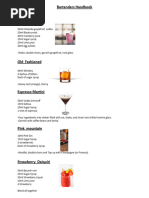 Cocktail Cheat Sheet | PDF | Martini (Cocktail) | Bartending