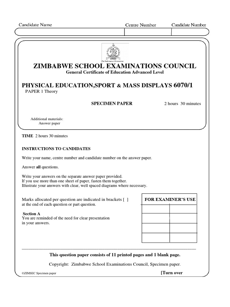 6070q1 - Specimen Paper | PDF