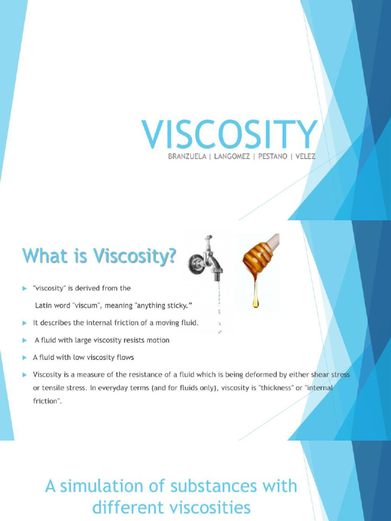 Viscosity | PDF