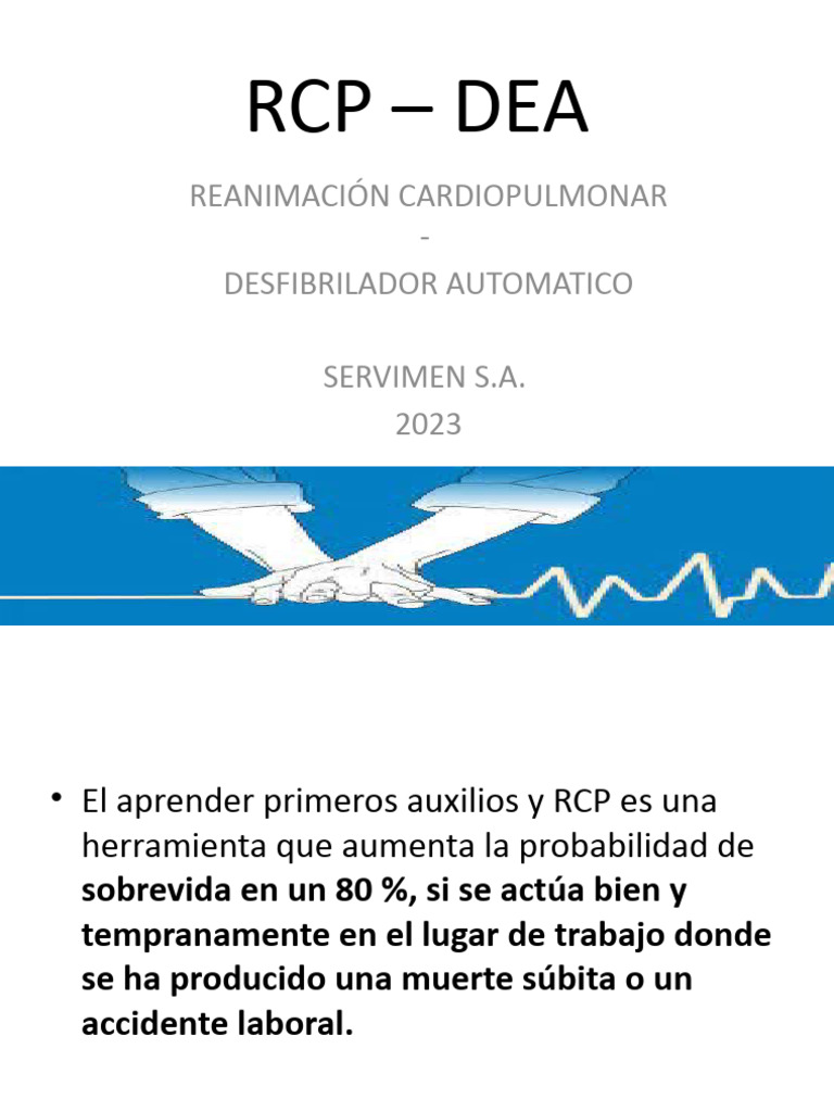 RCP - Dea | PDF | Reanimación cardiopulmonar | Paro cardíaco