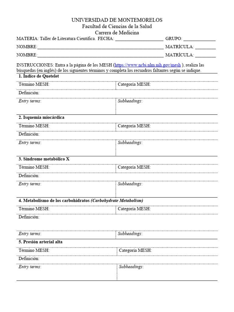 Actividad 3 - Búsqueda Términos MESH y Truncamiento | PDF | Bioquímica ...