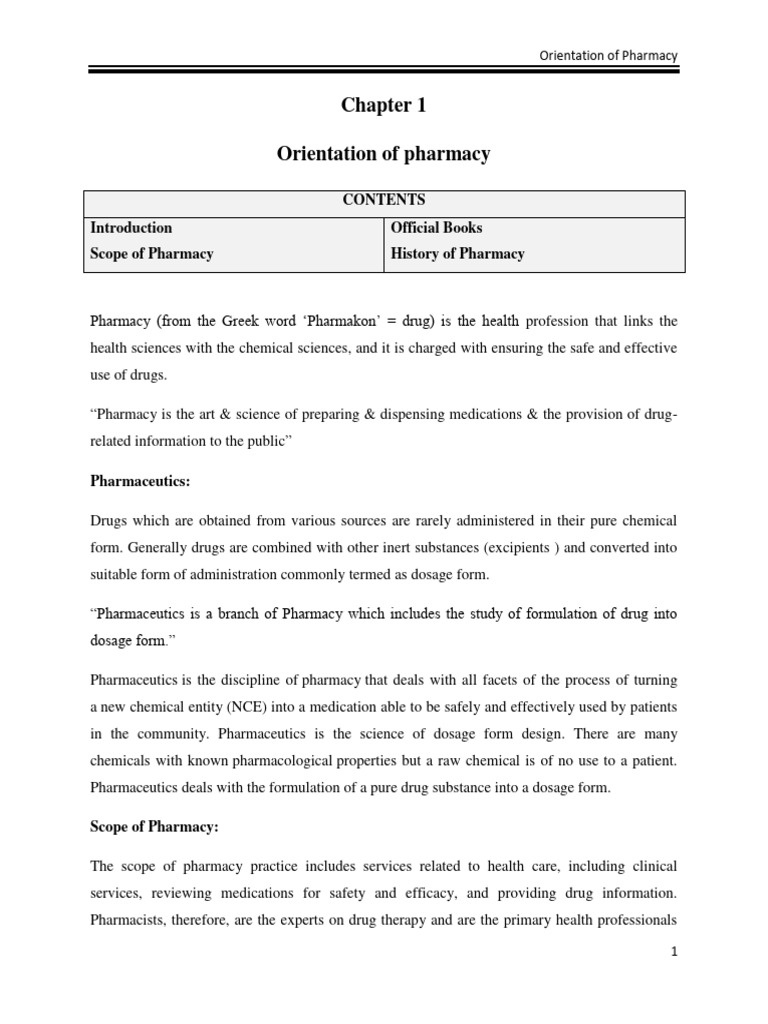 Introduction to Pharmaceutics Overview | PDF | Pharmacy | Medical ...