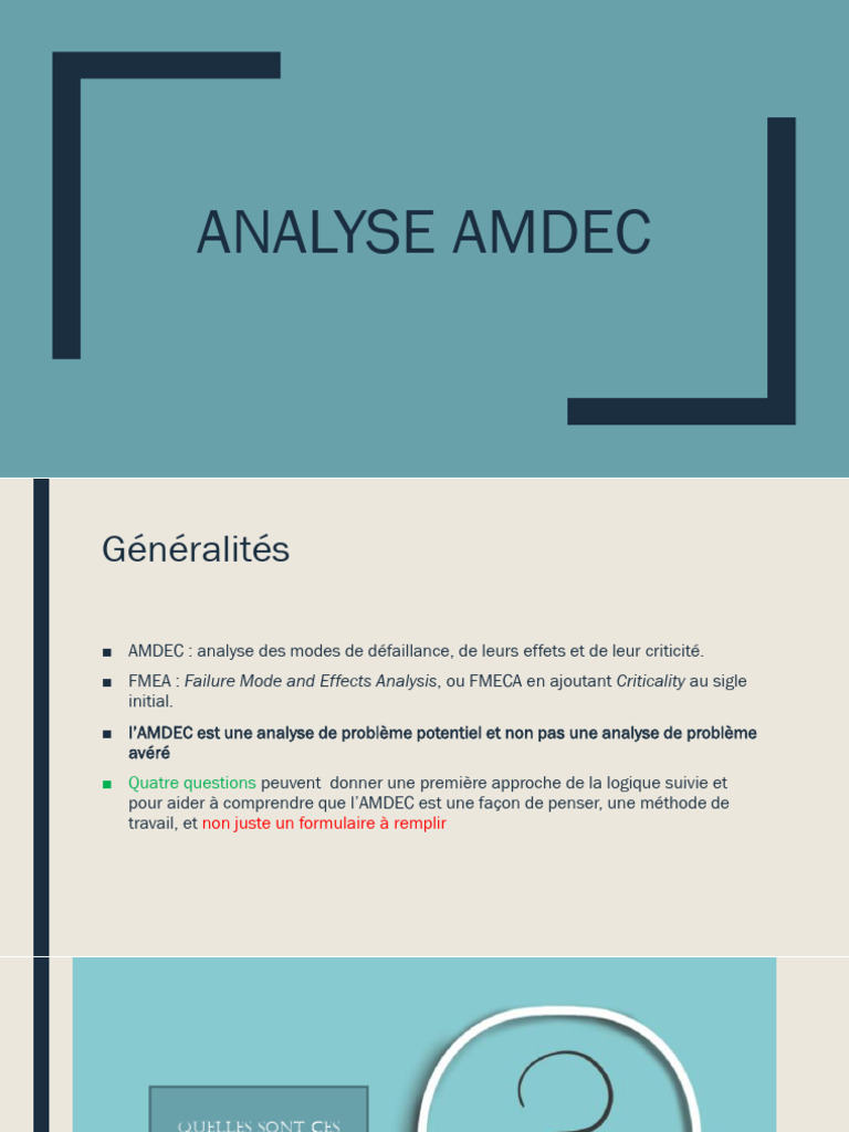 Méthode AMDEC | PDF