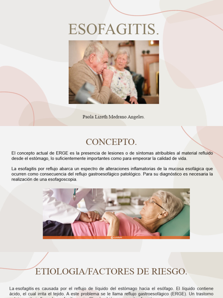 Síntomas y Tratamiento de la Esofagitis | PDF | La enfermedad por ...