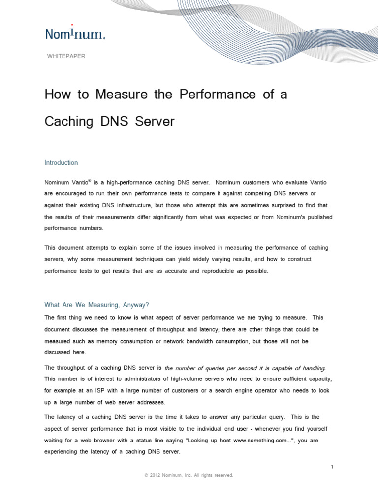 Caching Dns Performance | PDF | Domain Name System | Cache (Computing)