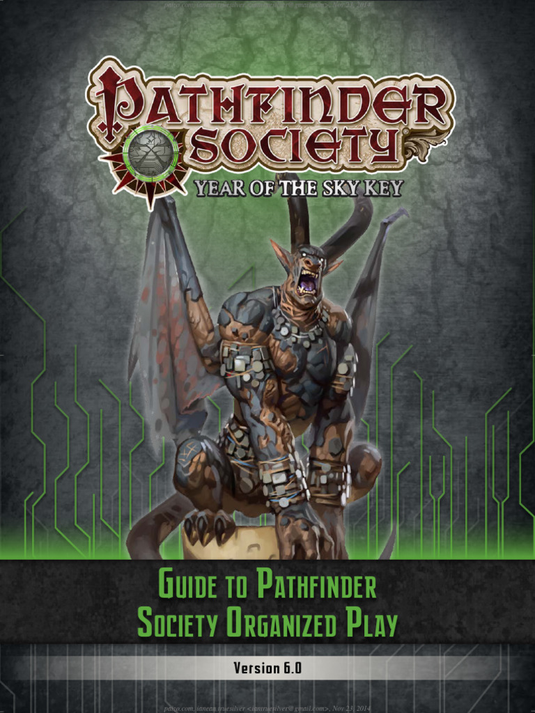 Guide To Pathfinder Society Organized Play v6.0 | PDF | D20 System ...
