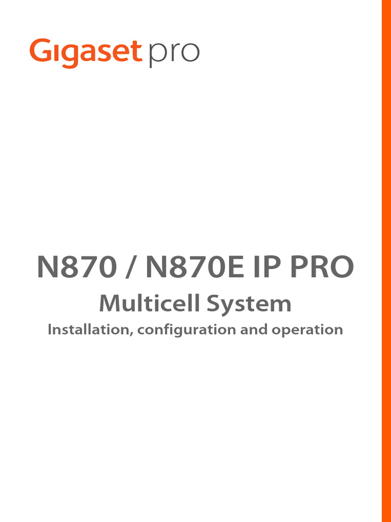 Gigaset N870 IP N870E IP PRO Multicell System en INT 15-12-2021 | PDF ...