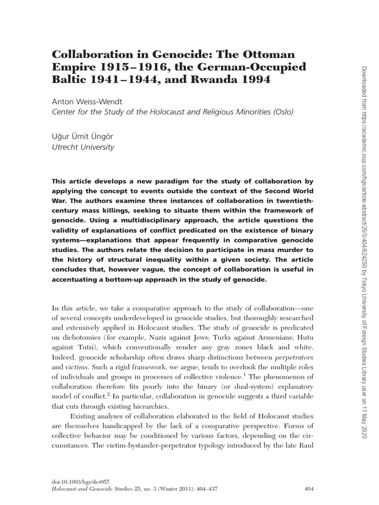 Collaboration in Genocide | PDF | Armenian Genocide | Genocides