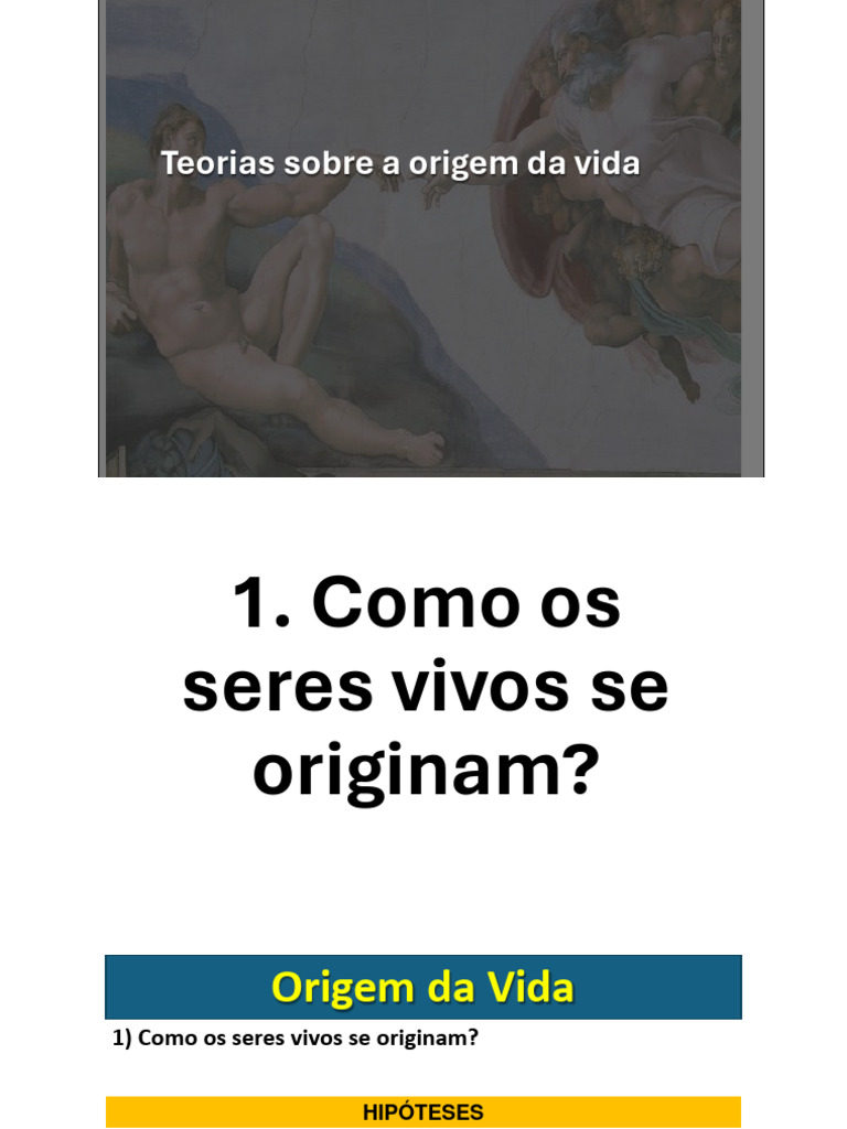 Teorias Da Origem Da Vida | PDF | Abiogênese | Natureza