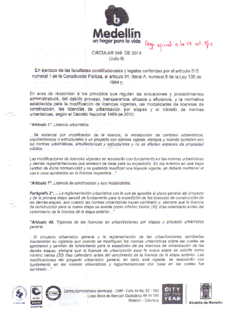Circular 49 de 2013 | PDF | Gobierno | Justicia