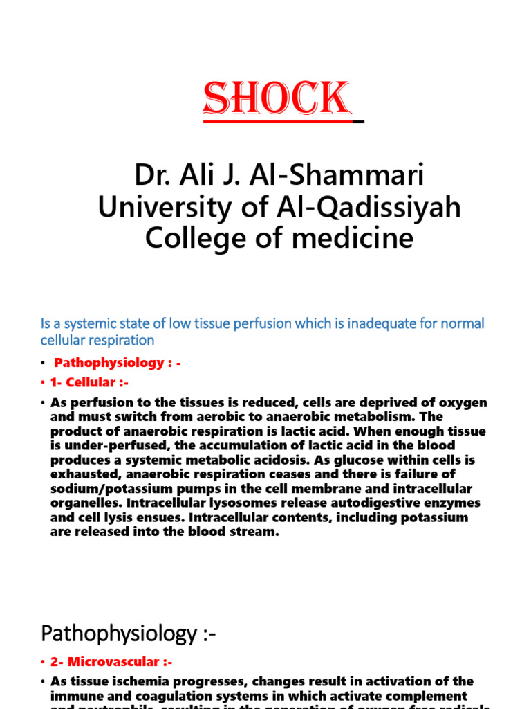 Shock | PDF | Shock (Circulatory) | Blood Pressure