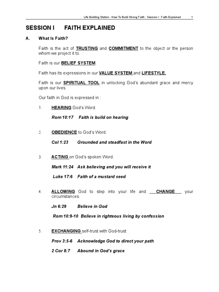 How To Build Strong Faith | PDF | Fruit Of The Holy Spirit | Faith