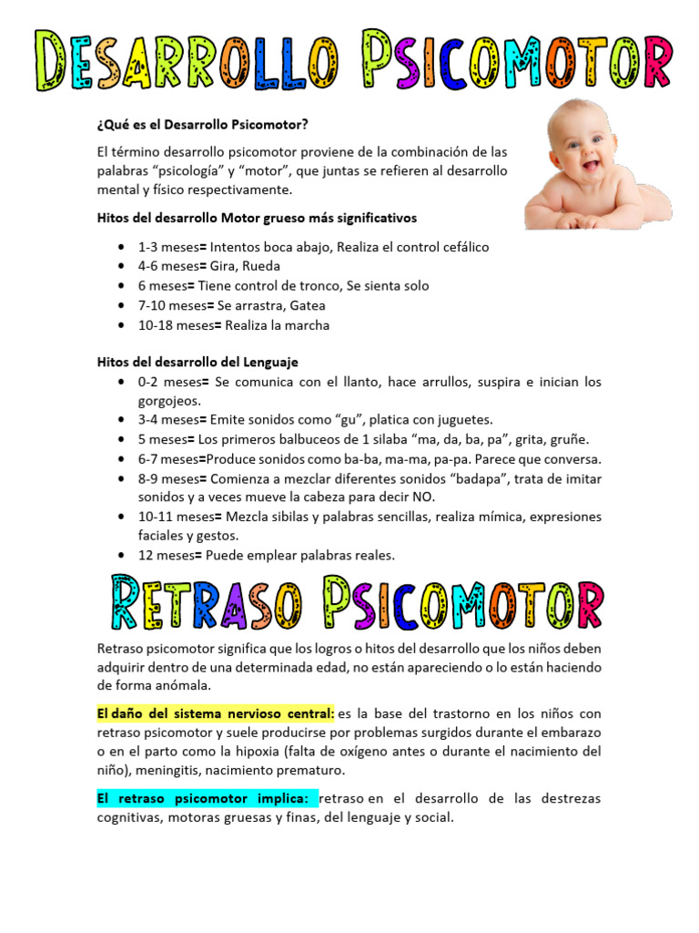 Desarrollo Psicomotor y El Retraso Psicomotor | PDF