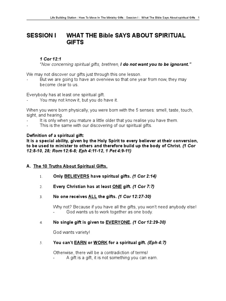 Understanding Spiritual Gifts in Ministry | PDF | Spiritual Gift | Prophecy